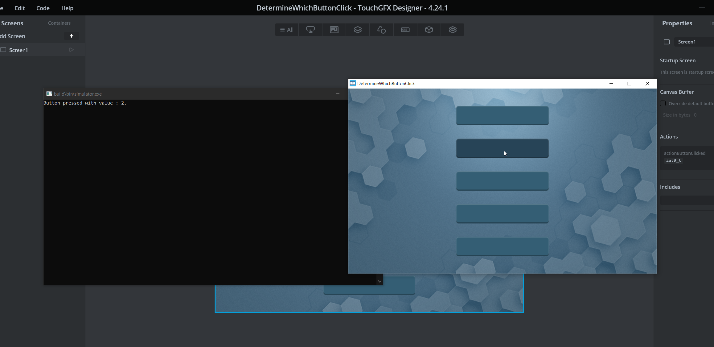 Solved: determine which button was pressed on a screen - STMicroelectronics Community