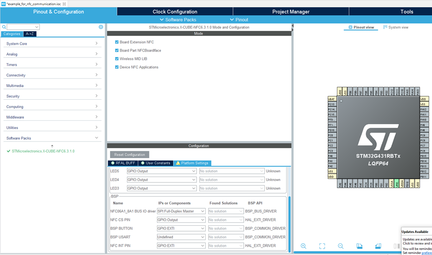 Solved: Load nfc 25r3916 example project on kit eavualtion... - STMicroelectronics Community