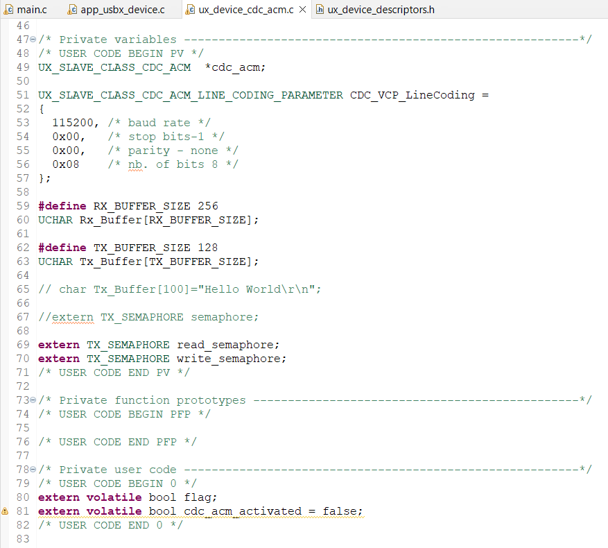 STM32H563ZI: implement USB CDC communication using... - STMicroelectronics Community