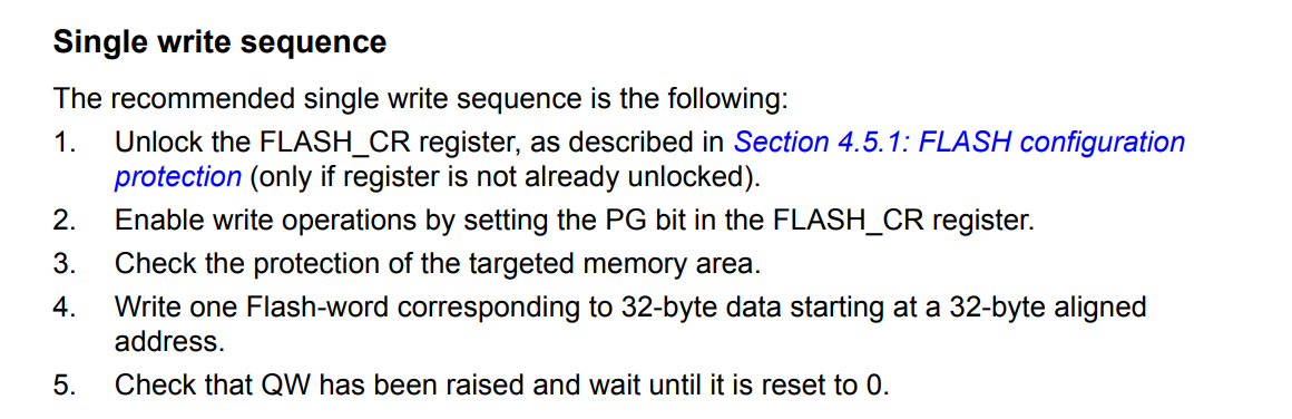 Solved Stm32h723 Flash Erasing Before Writing Stmicroelectronics Community
