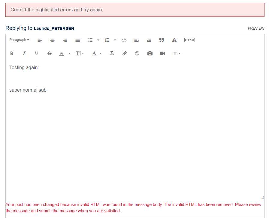 Solved: "Invalid HTML" - but accepted in editor! - STMicroelectronics Community