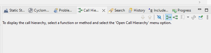 Call Hierarchy empty - STMicroelectronics Community