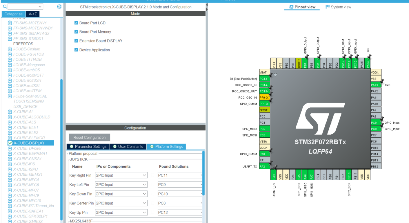 Solved: NUCLEO-F072RB with the X-NUCLEO-GFX01M2 - STMicroelectronics Community