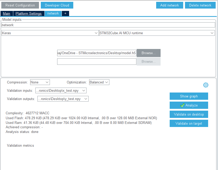 Solved: X-Cube-AI 9.1.0: data file failed in validation - STMicroelectronics Community