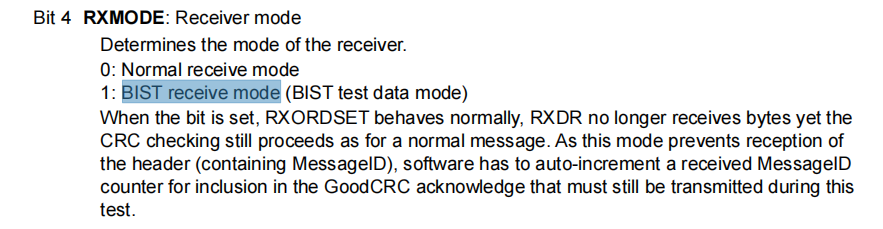 Solved The Use Of Bist Receive Mode Bit In Ucpd Of Stm32g