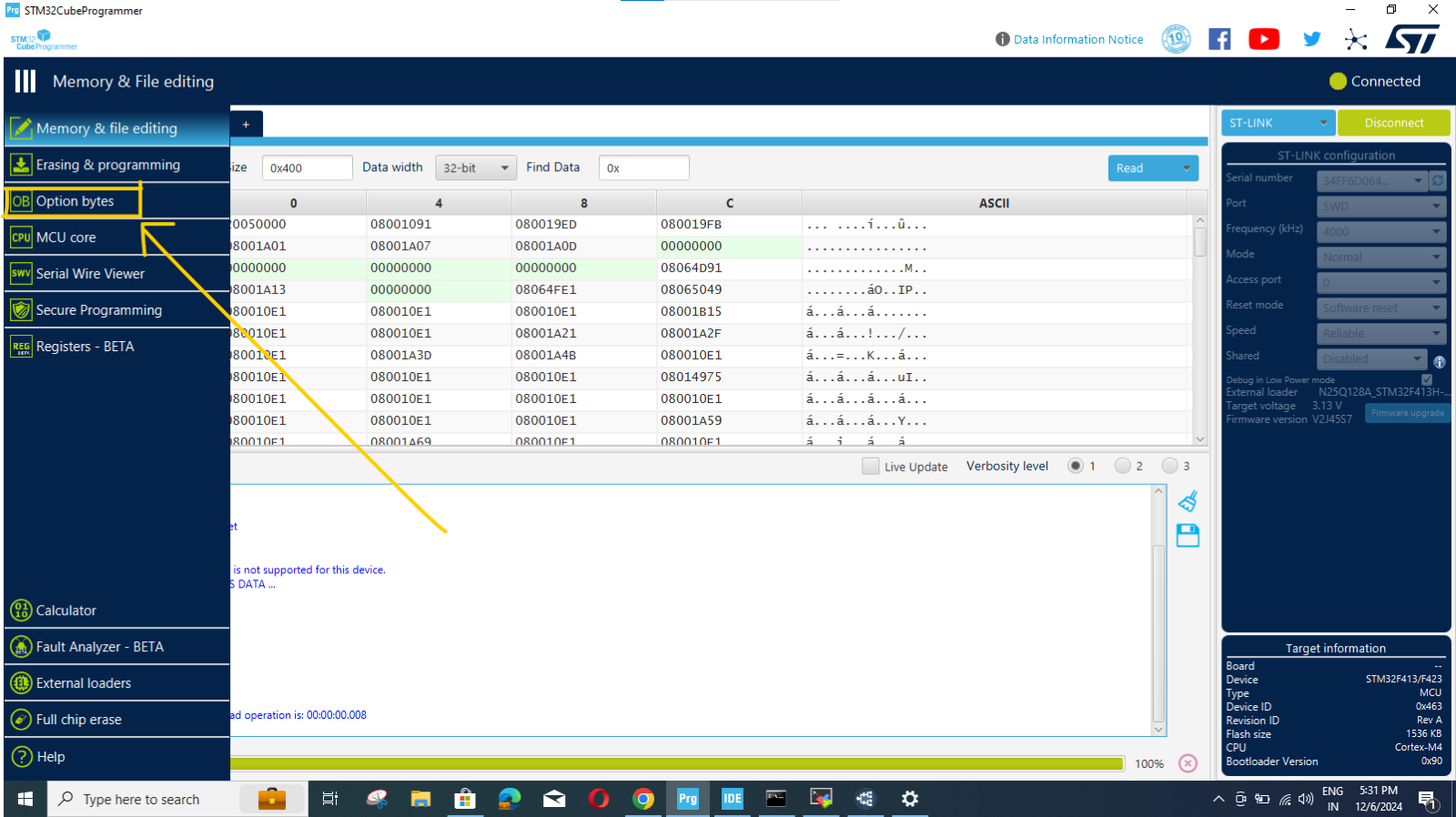 Solved: PCROP Not disabled after RDP Regression, Option ch... - STMicroelectronics Community