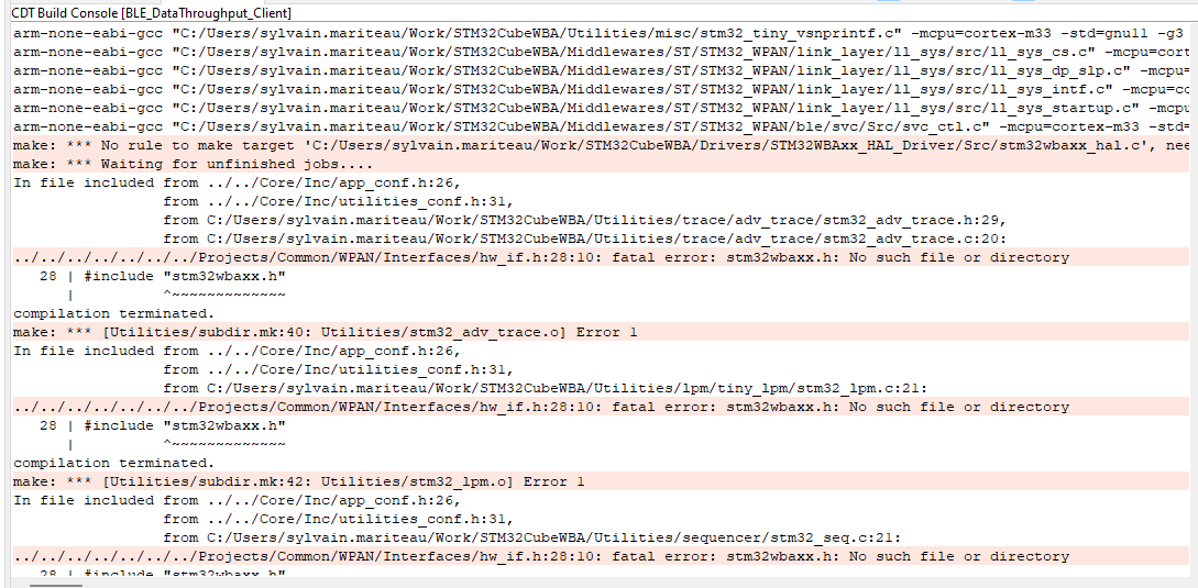 Solved: BLE_p2pServer build fail with NUCLEO-WBA55CG board ...