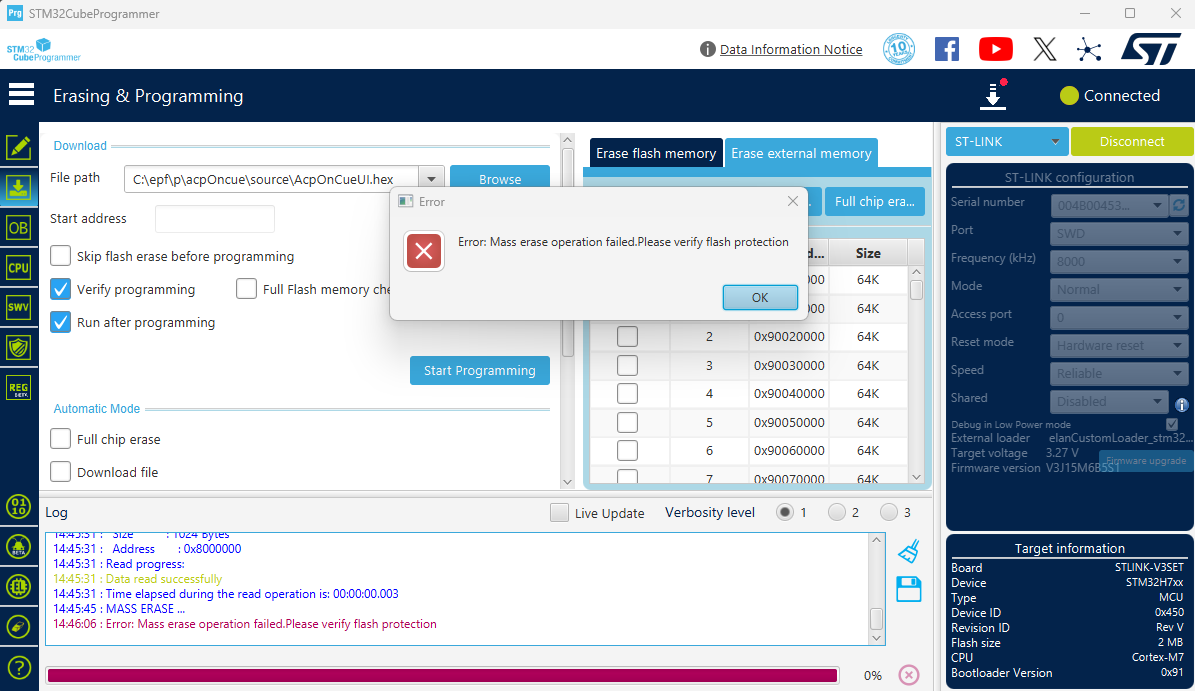 Solved: STM32H743 external loader - Page 3 - STMicroelectronics Community