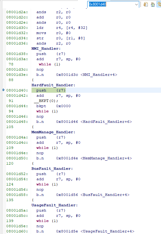 HardDefault when using DSP arm filter - STMicroelectronics Community