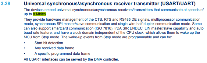 Maximum Usart Baud Rate On Stm32u0 Stmicroelectronics Community