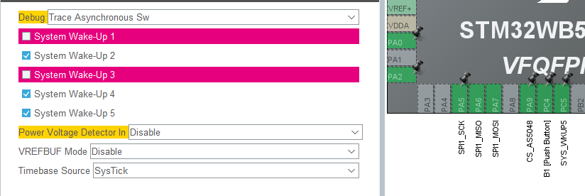 STM32WB standby mode WKUPx - STMicroelectronics Community