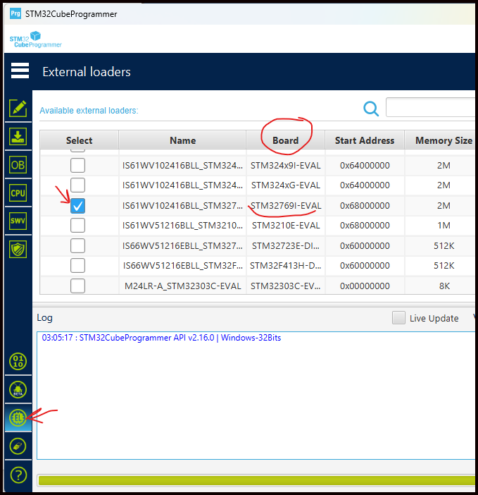 Upload The Image File By Using Stm32cubeide Stmicroelectronics Community