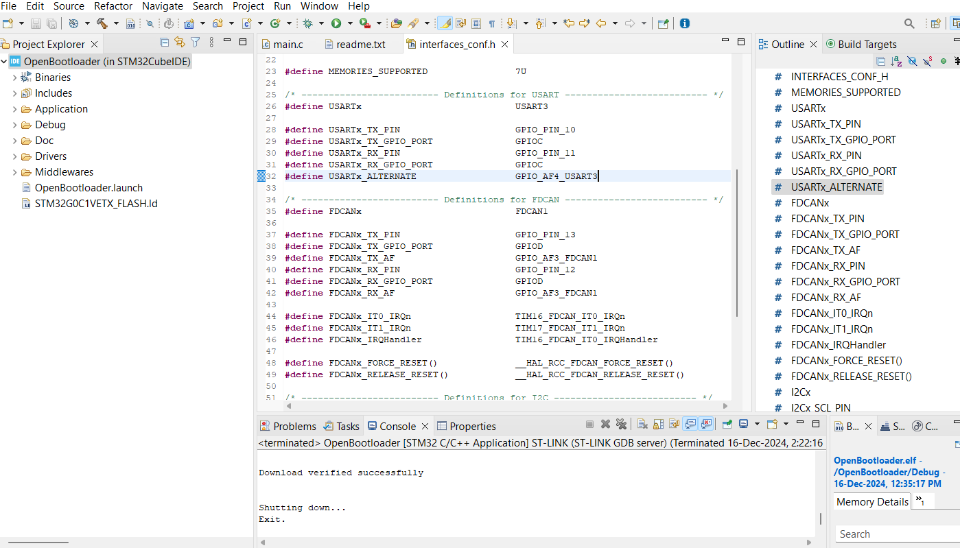 How to use ST Open bootloader for STM32L562ZET6Q - STMicroelectronics ...