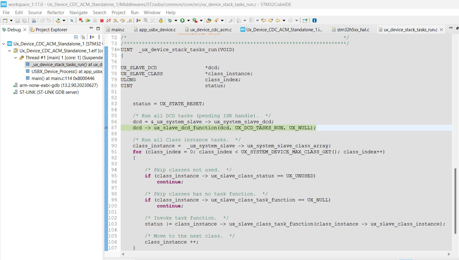 How To Implement Usb Cdc Acm In Standalone Mode Fo Stmicroelectronics Community