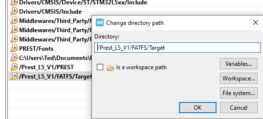 How to configure correctly path and symbols - STMicroelectronics Community