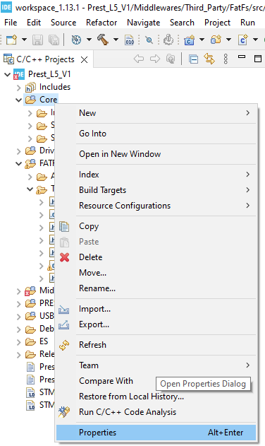 How to configure correctly path and symbols - STMicroelectronics Community