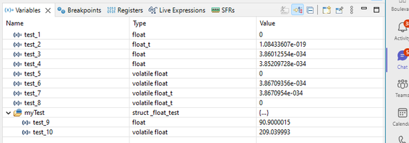 Solved Float Value Implementation And Debugging Stmicroelectronics Community