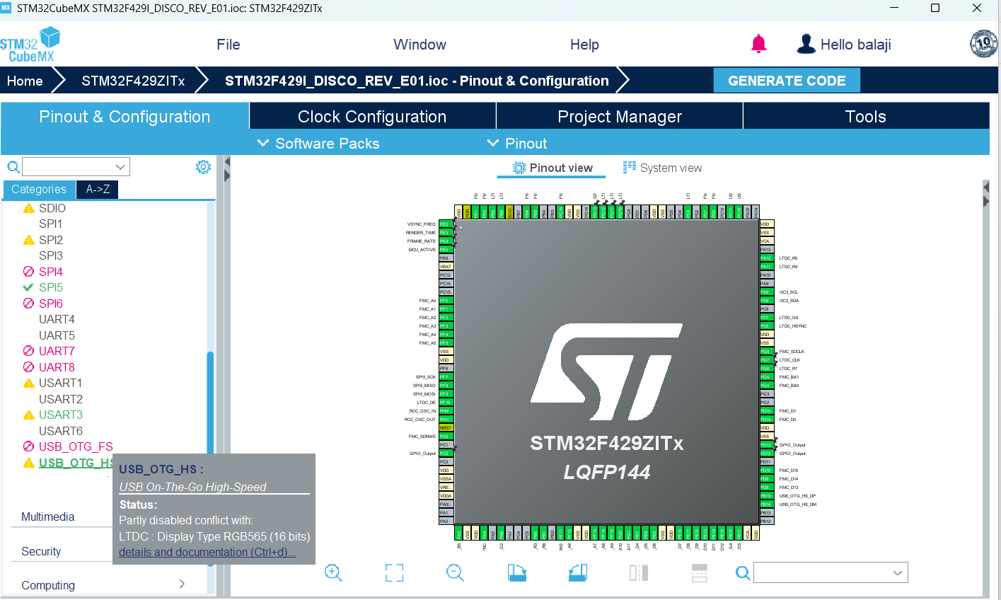 Solved: The USB interface may interfere with the QVGA disp... - STMicroelectronics Community