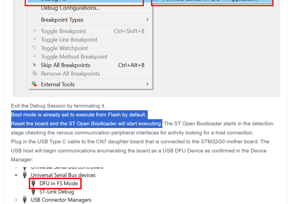 How to use ST Open bootloader for STM32L562ZET6Q - STMicroelectronics Community