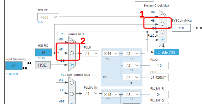 how to configure HSI in STM32L5... - STMicroelectronics Community