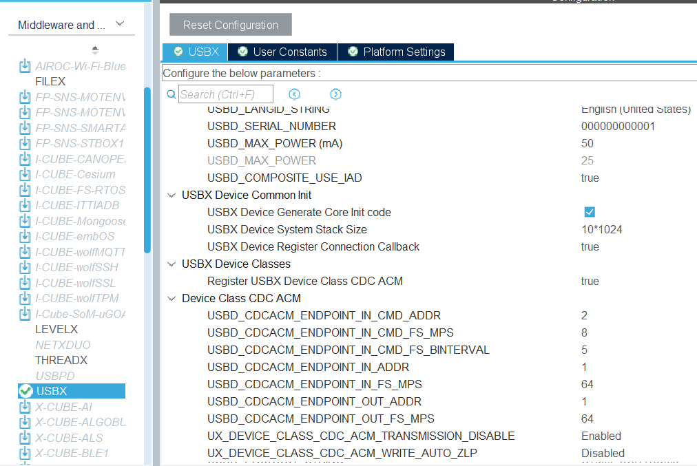 Usb Cdc Acm In Standalone Mode Using Stm32h563zi B Stmicroelectronics Community