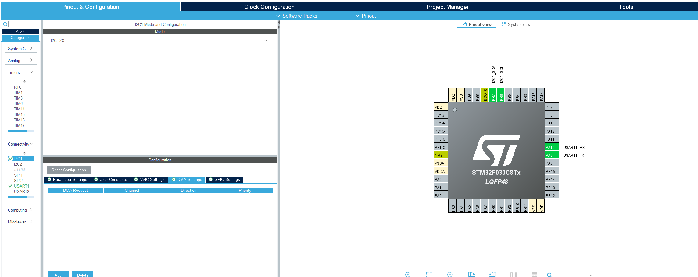 Solved Trouble Configuring I2c Pins In Cubemx Stmicroelectronics Community