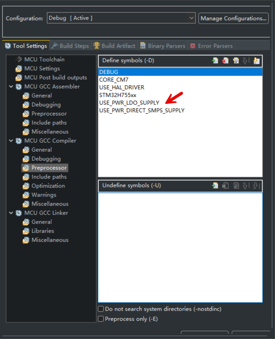 Why is USE_PWR_LDO_SUPPLY defined by default when ... - STMicroelectronics Community