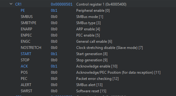 I2C start condition not generating and unknown err... - STMicroelectronics Community