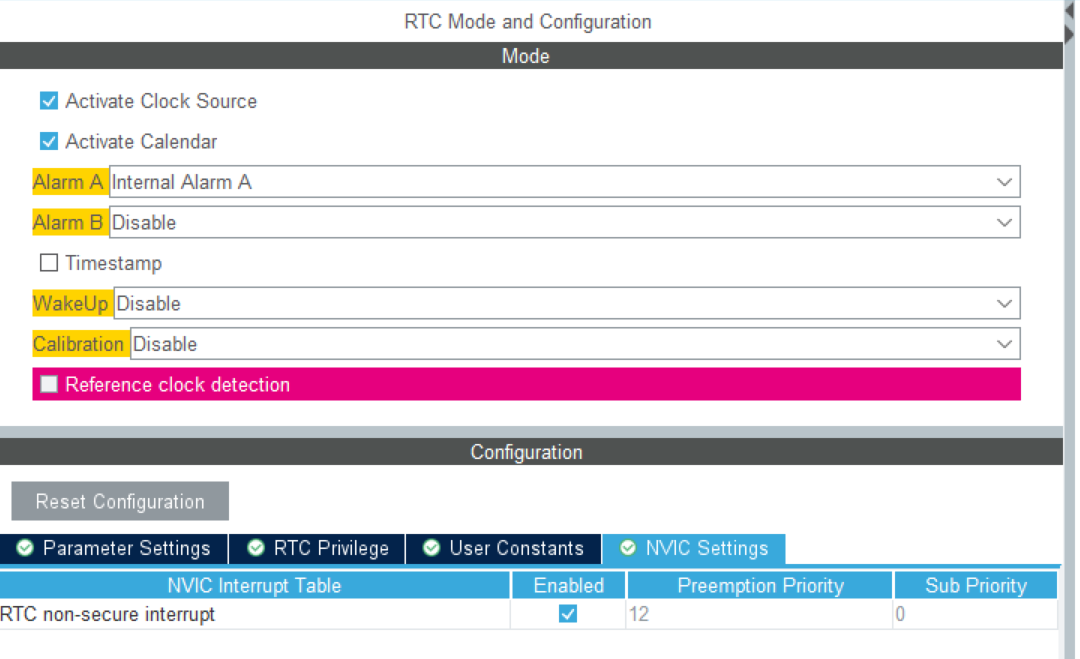 Solved: How to fire RTC alarm every 1s? - STMicroelectronics Community