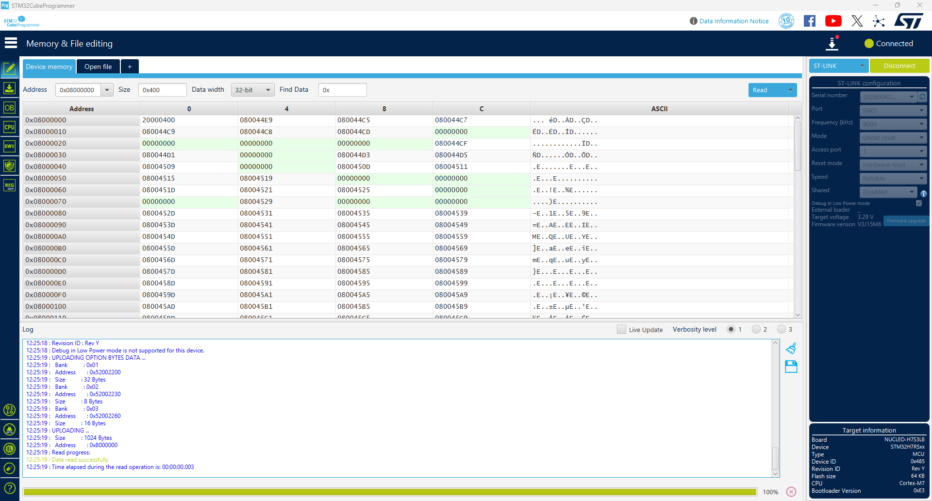 NUCLEO-H7S3L8 Bad Application Start Address - STMicroelectronics Community