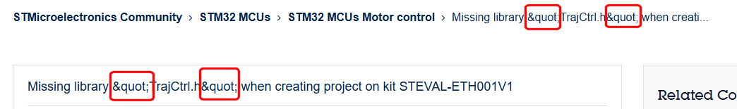 HTML Codes in post titles - STMicroelectronics Community