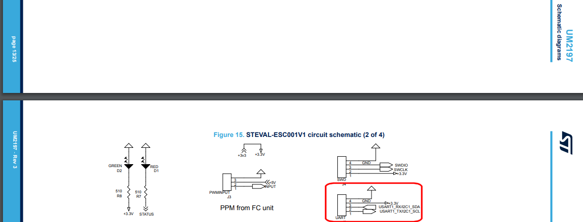 Solved: Re: Steval esc001v1 UART pin order - STMicroelectronics Community