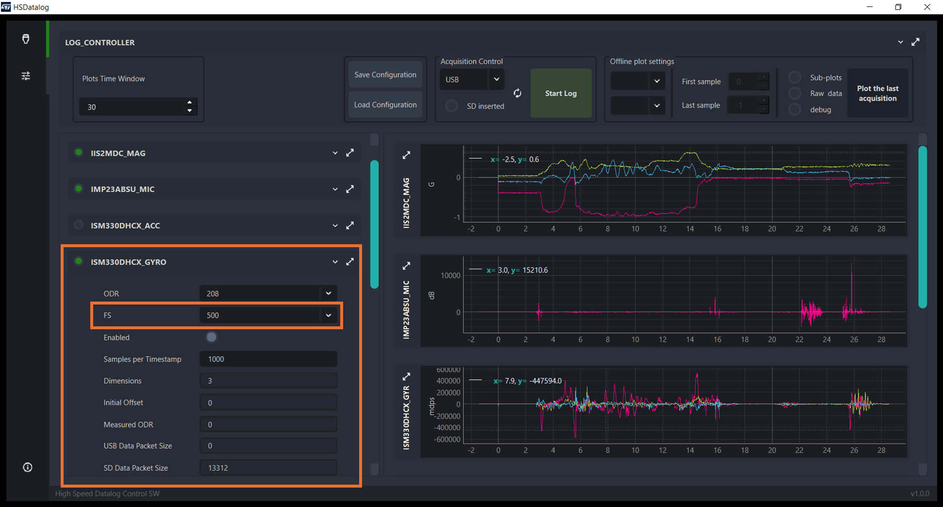 Solved Data Log With Steval Stwinkt1b Using Hsdpythonsdk Stmicroelectronics Community