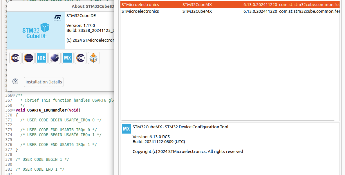 Solved Dct Issue Missing Hal Interrupt Handler For Usart Stmicroelectronics Community