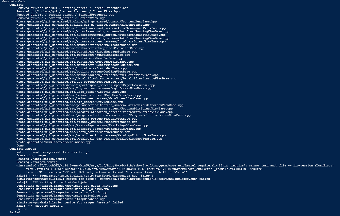Solved: Internal ruby error 'require' : cannot load such f... - STMicroelectronics Community