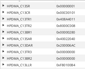Help with HPDMA + ADC on STM32H7S3L8 - STMicroelectronics Community