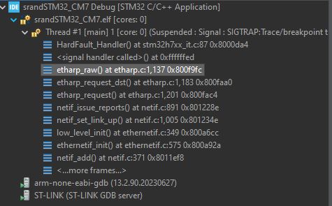 Solved: Issue with srand() causing exit in STM32H747 Proje... - STMicroelectronics Community