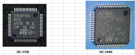 Solved: STM32F405RGT6 Device Marking - STMicroelectronics Community