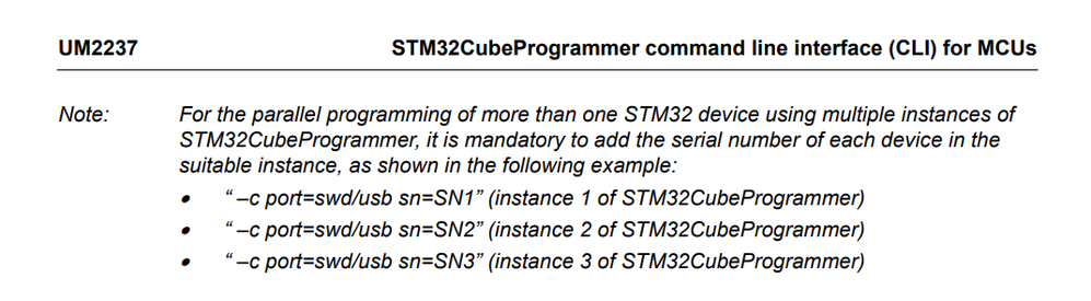 Solved: Stm32_programmer_cli flashing with 5 stlink at the ... Solved: Stm32_programmer_cli flashing with 5 stlink at the ...