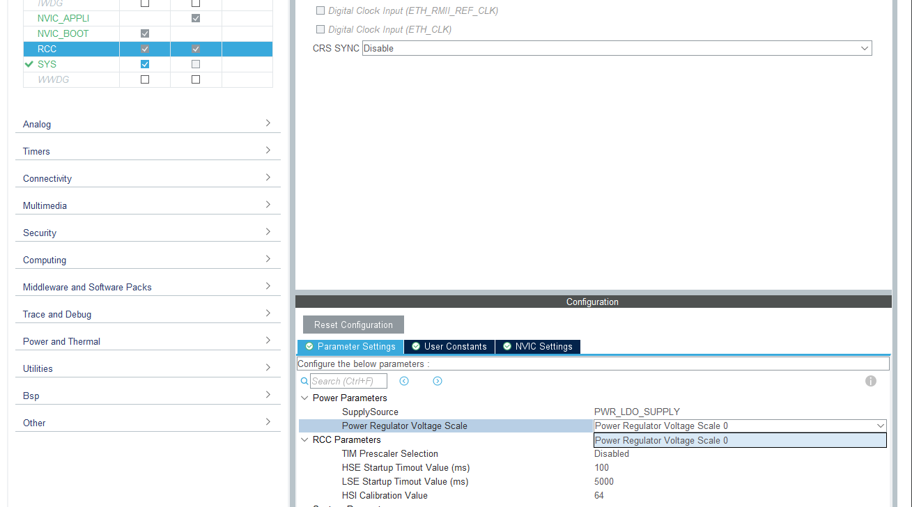 Solved: STM32CubeMX allows max CPU frequency even with VOS... - STMicroelectronics Community