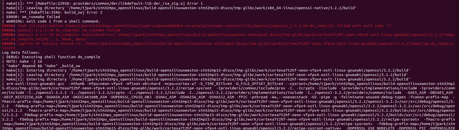 Openssl Oerunmake Failed When Building Yocto Pr Stmicroelectronics Community