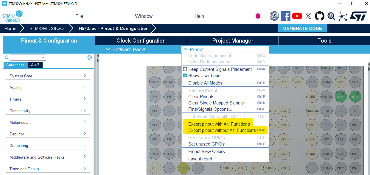 Solved: STM32U535VE / Pin configuration table / Excel or C... - STMicroelectronics Community