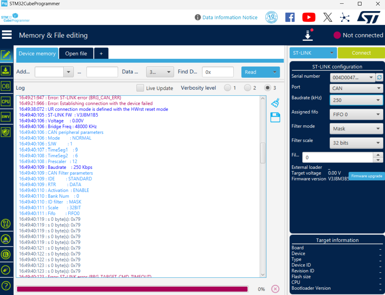 Solved Accessing Fdcan System Bootloader With Stlinkv3 0817