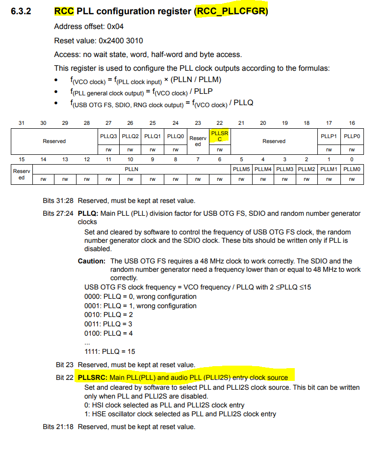 Solved: STm32f407: Which Registers control HSI or HSE osci... - STMicroelectronics Community