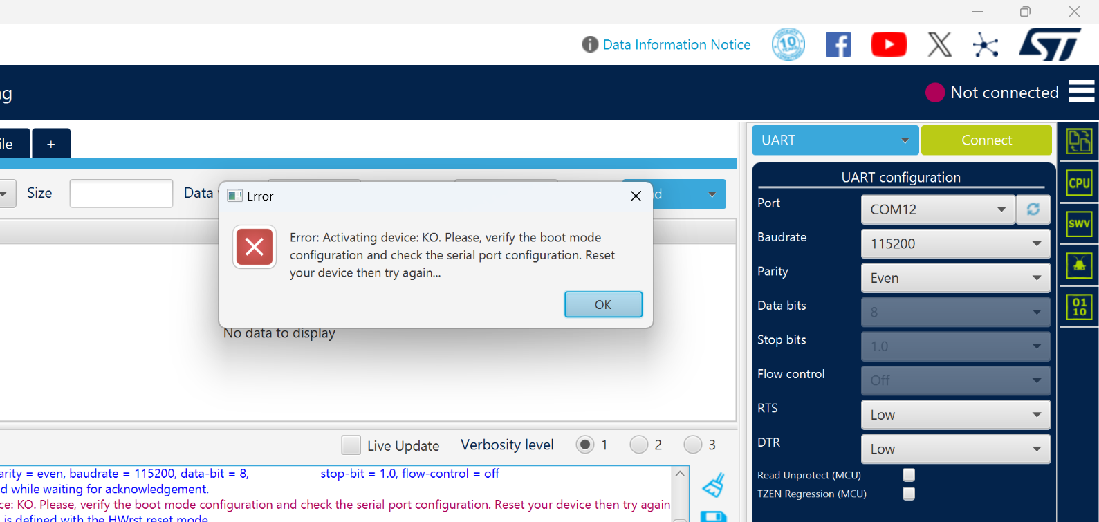 Solved: I want to upload the led blinking code through the... - STMicroelectronics Community