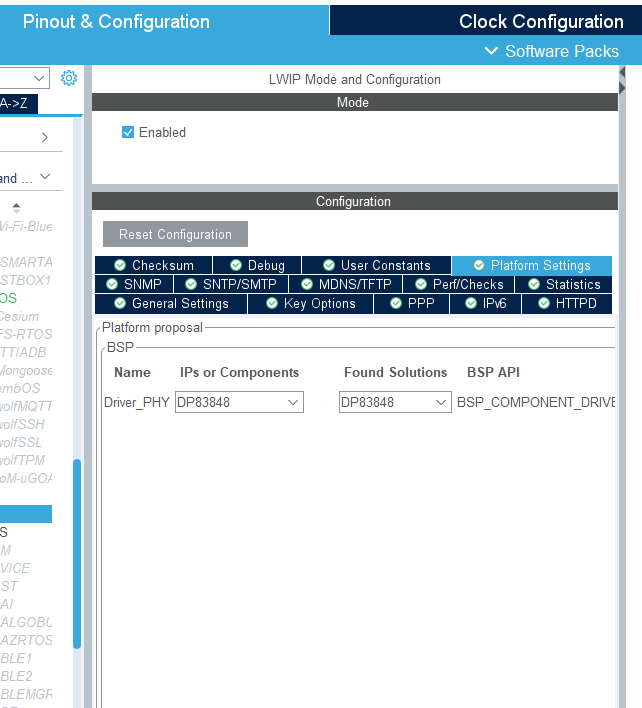 STM32f407Vet6 gets stuck in MX_LWIP_Init(); - STMicroelectronics Community