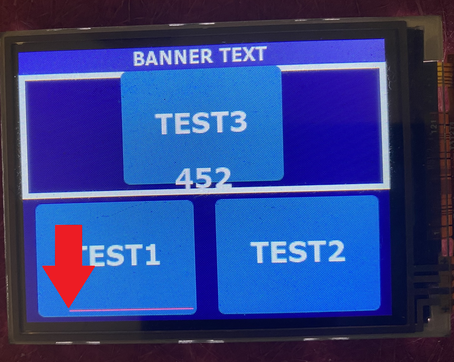 Weird horizontal artifacts in touchGFX buttons - STMicroelectronics Community