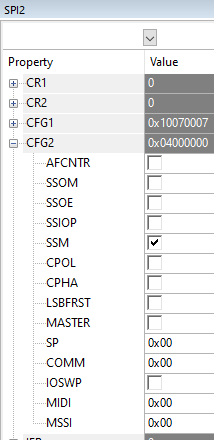 Solved: LL_SPI_SetMode to configure SPI2_CFG2 Master bit n... - STMicroelectronics Community
