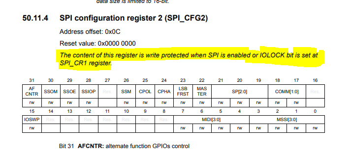 Solved: LL_SPI_SetMode to configure SPI2_CFG2 Master bit n... - STMicroelectronics Community