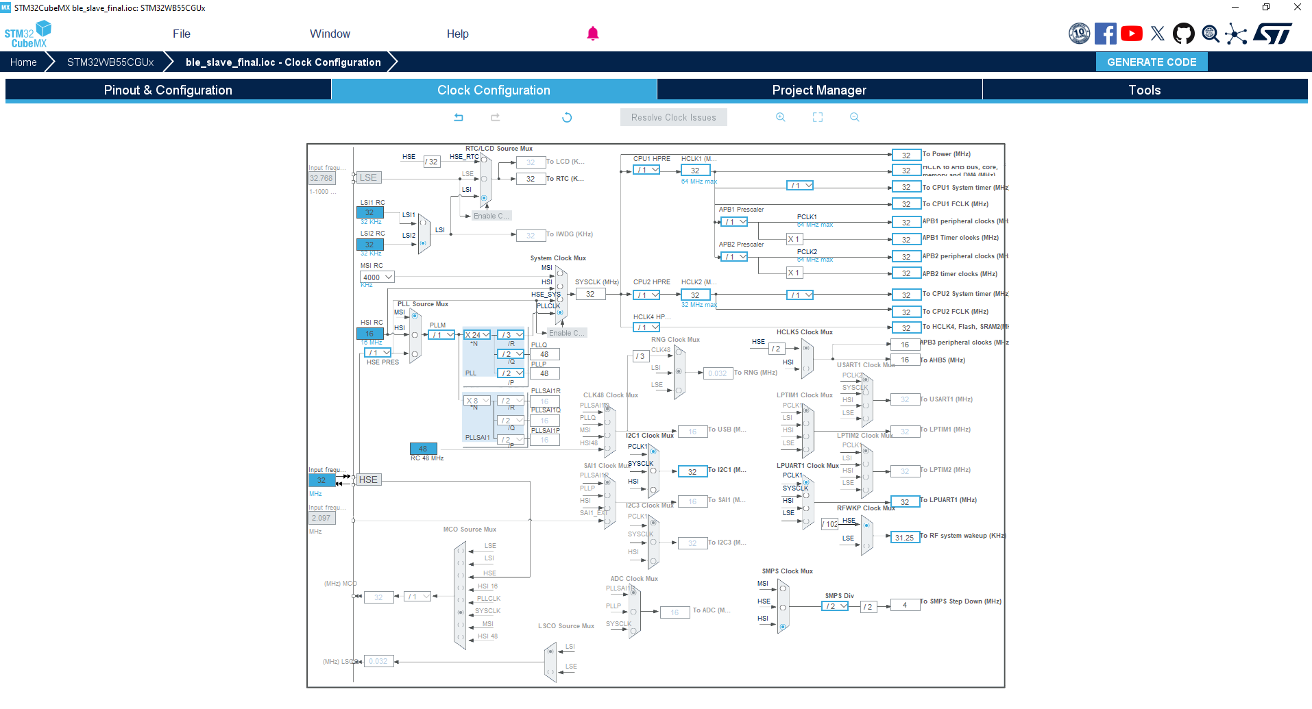 Solved: STM32WB55CGU7 - Need BLE configuration for upto 10... - STMicroelectronics Community